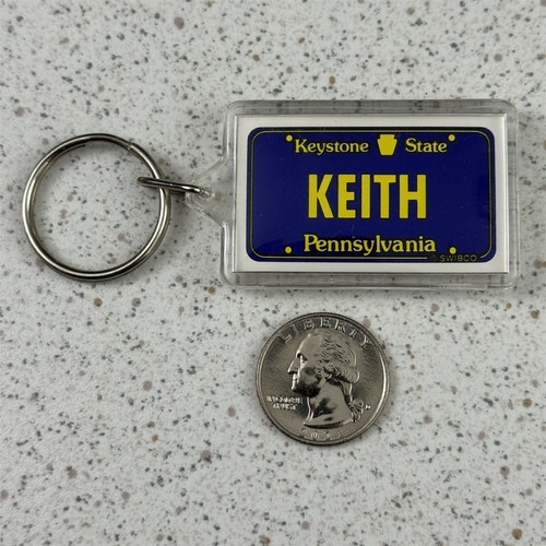Keith Name Pennsylvania License Plate Plastic Souvenir Keychain Key ...