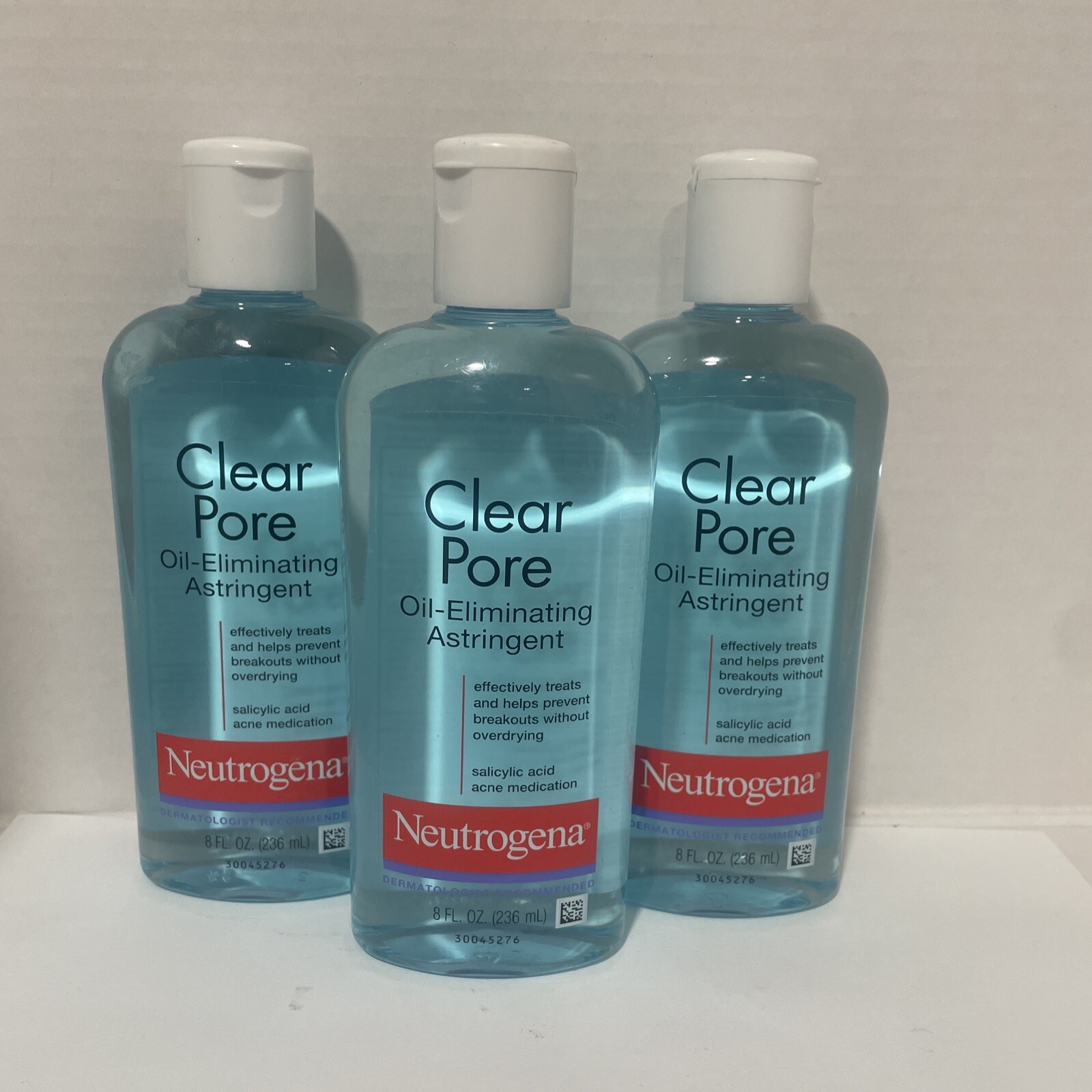 (3) Neutrogena Clear Pore Oil Eliminating Astringent, 8 Oz Ea Exp 08/25 ...
