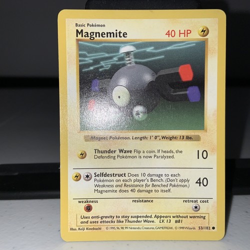 Magnemite Base Set Shadowless Pokemon Card 53/102 - NM | eBay