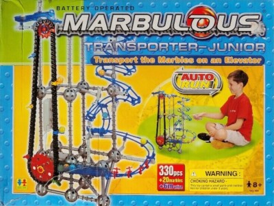MARBULOUS ODYSSEY TRANSPORTER JUNIOR MARBLE RUN TOY # 509, 330 PCS W ...