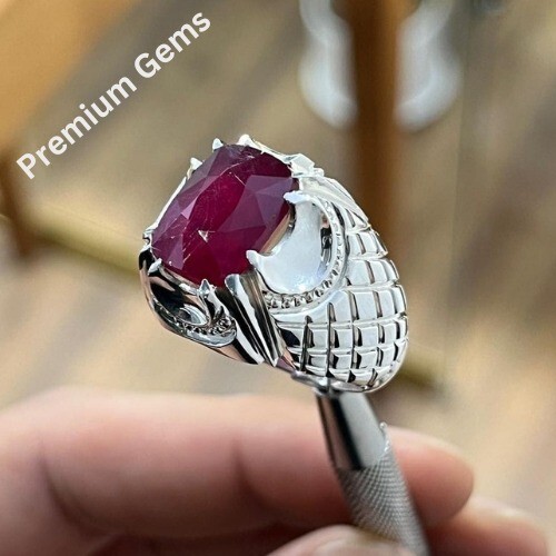 Afghani Ruby, Natural Ruby Silver Ring, Ruby Gemstone Ring Sterling Silver 925 | eBay