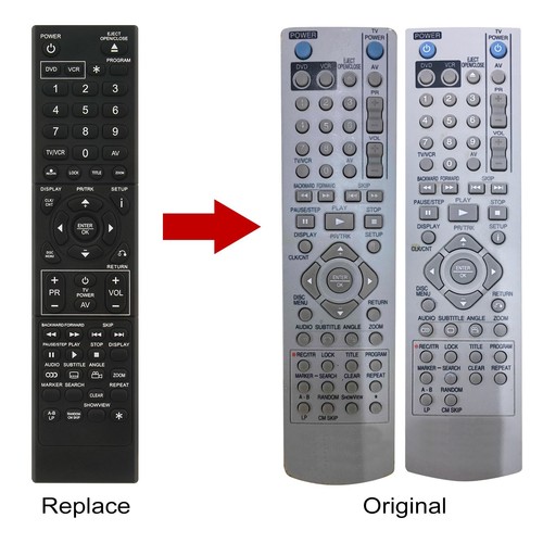 New 6711R1P104F Remote Control for LG DVD/VCR Recorder DR4812W ...