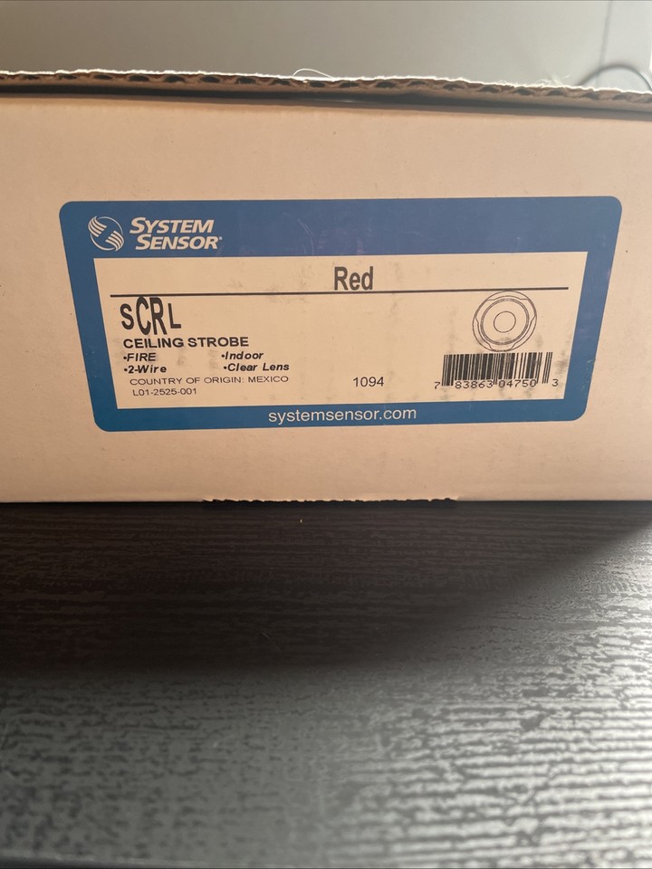 System Sensor SCRL Fire Alarm Ceiling Strobe Red | eBay