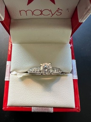 4k White Gold Round Diamond Engagement Ring | eBay