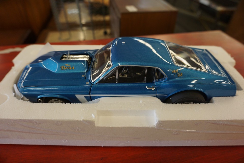 1/18 GMP The Boss Mustang Gasser 1969 DIN#408 Blue (14164) New Open Box | eBay