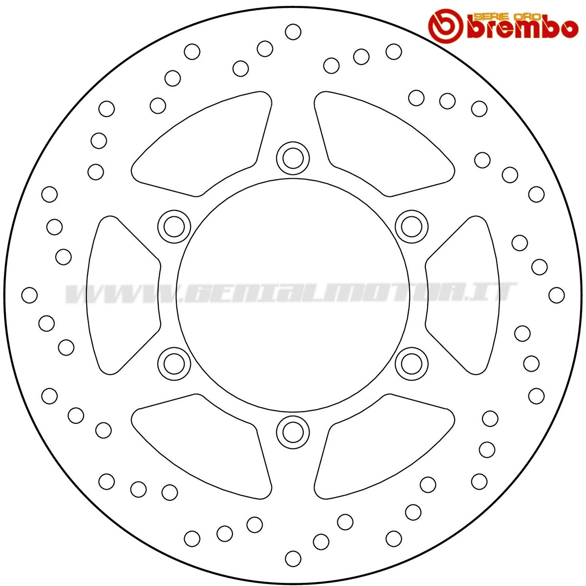 Brake Disc Fixed Brembo Serie Oro Front for Suzuki Dr R-Rs 650 1992 ...