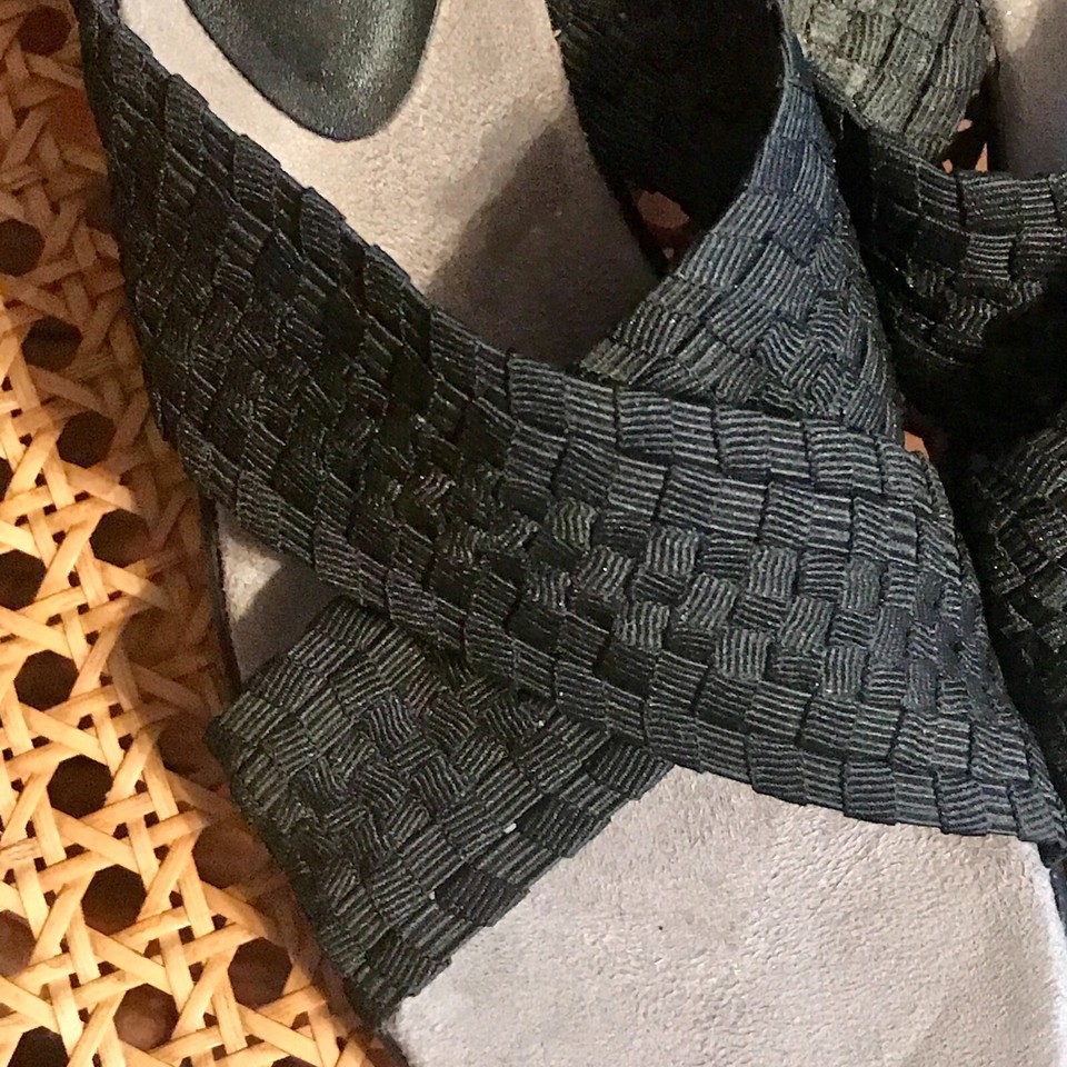 YUU FANEN Women’s Shoes Slip-On Wedge Sandals Black Size 8.5 M ...