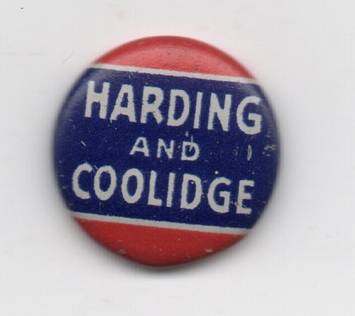 1920s Political Pinback Button " Harding & Coolidge " | eBay
