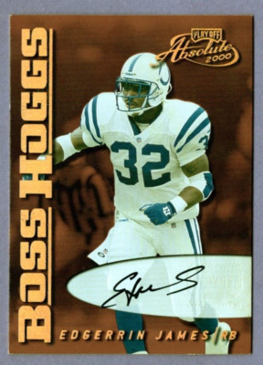 2000 PLAYOFF ABSOLUTE BOSS HOGGS EDGERRIN JAMES AUTOGRAPH INDIANAPOLIS ...