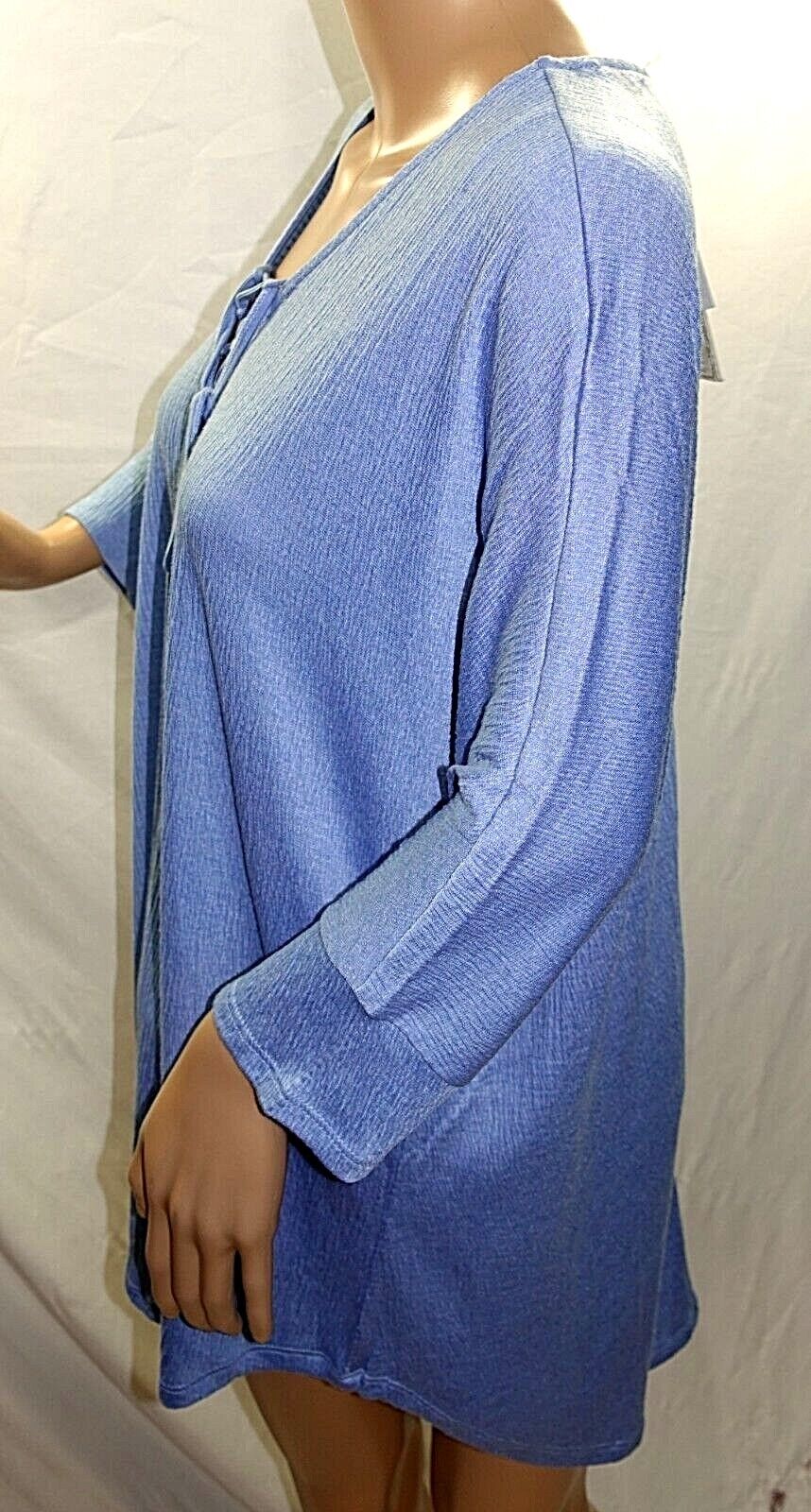 French Laundry Women Plus 1x 2x 3x Denim Jeans Style Blue Tunic Top ...