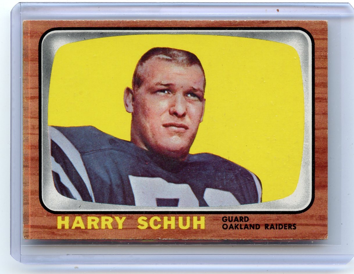 1966 TOPPS FOOTBALL #117 HARRY SCHUH, OAKLAND RAIDERS, 090917 (A) | eBay