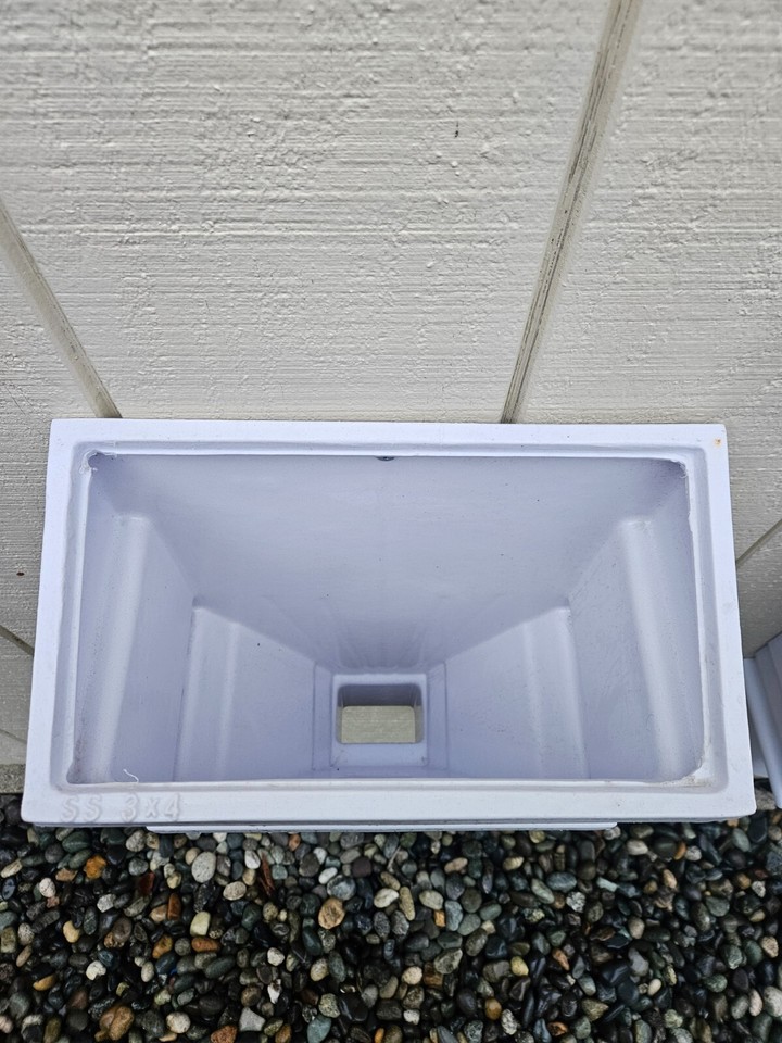 Conductor Head Scupper Box One Piece Molded Plastic 3"x4" or 3 ...