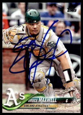 2018 Topps Baseball Bruce Maxwell Auto Oakland Athletics #336 Signed | eBay