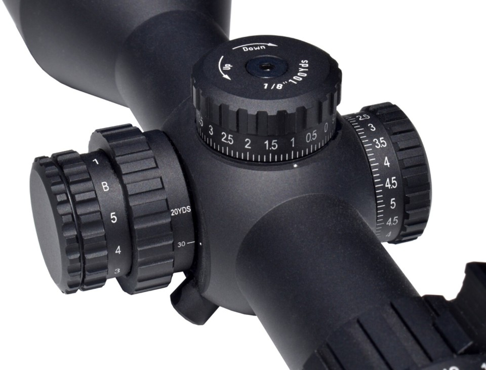 6-24x50 FFP Compact Rifle Scope 30mm Wide Angle Side Focus Adjust ...