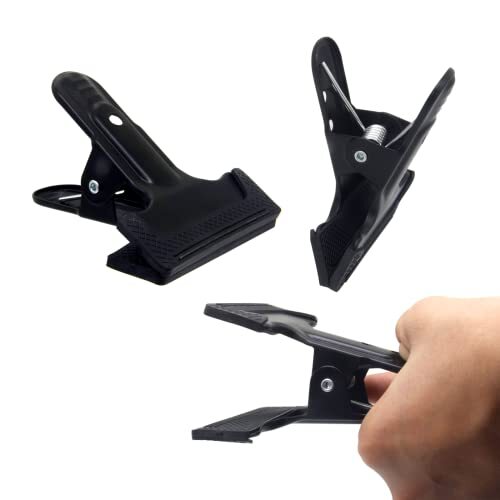 2 Pack 41/4" Heavy Duty Spring Clamps Clips Black Metal Rubber Hinge ...