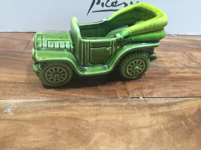 Vintage Relpo 2161 Old Timey Car Planter-collectible green | eBay