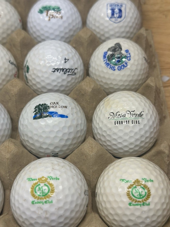 Rare Logo Ball Collection Vintage Courses Golf Balls Golf Balls 30 Ball ...