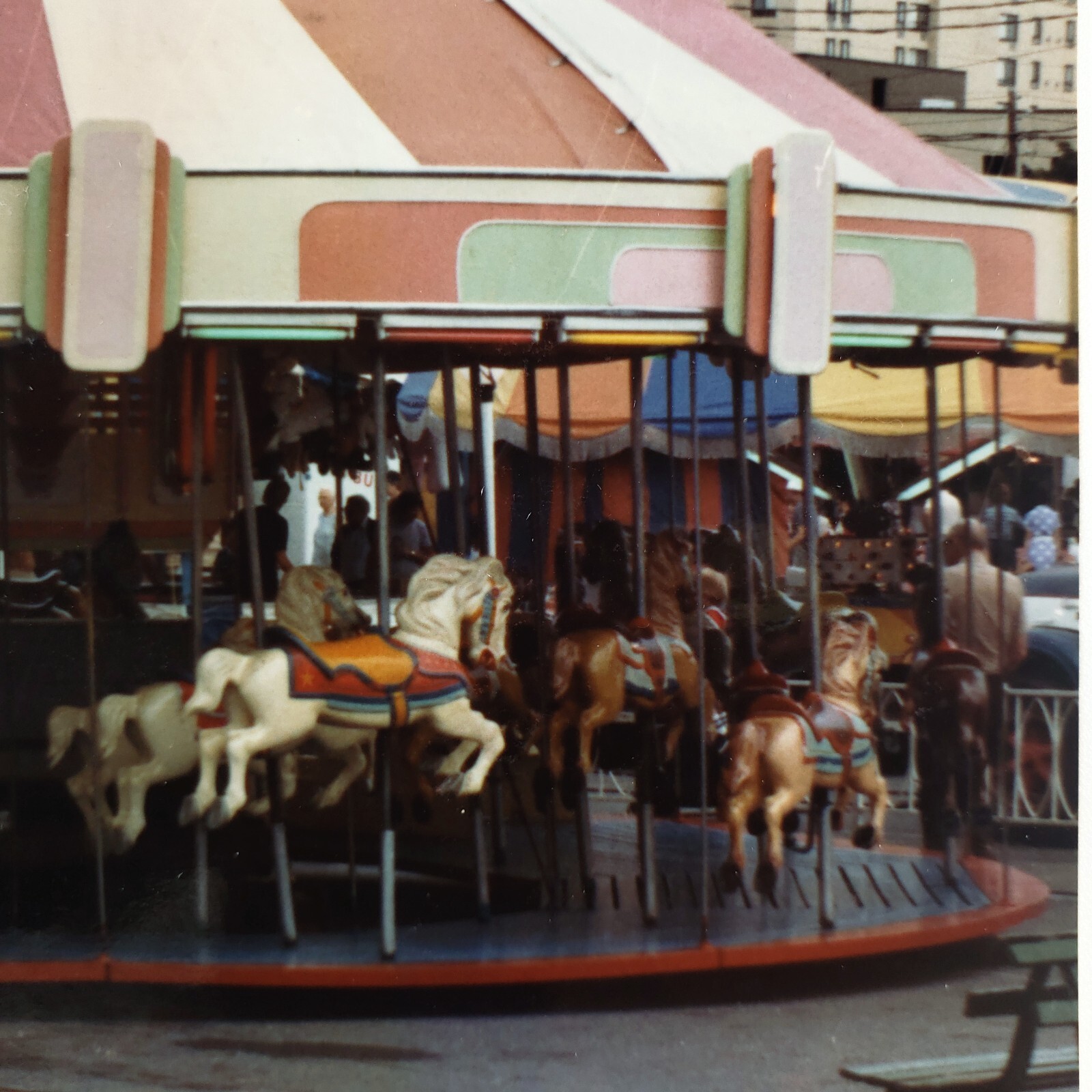 Carousel Merry-Go-Round Photo 1980s Carnival Amusement Park Ride ...
