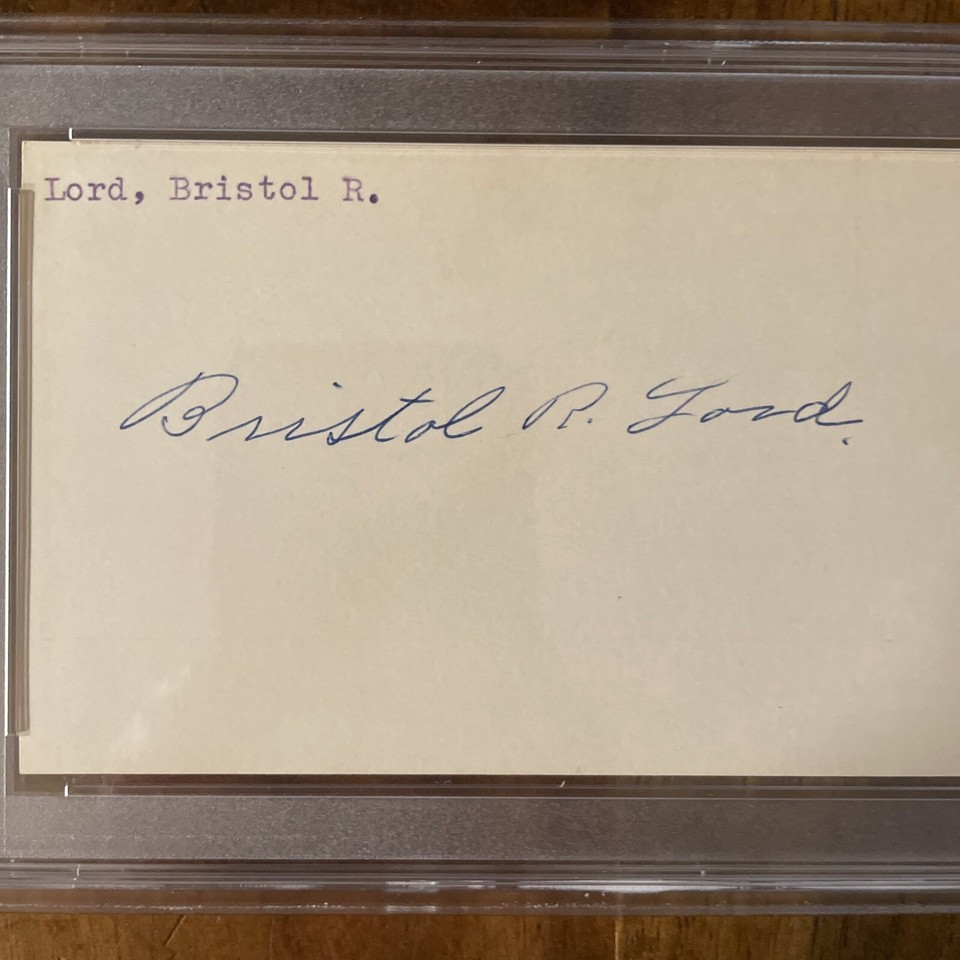 RARE Bristol R. Bris Lord Autograph PSA/DNA Card Died 1964 | eBay