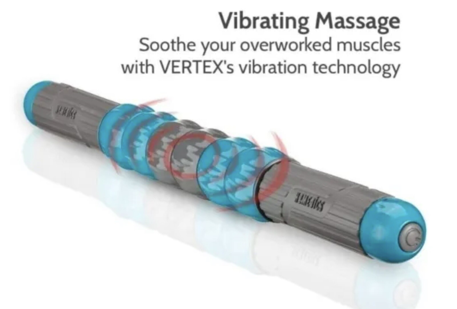 HOMEDICS VERTEX VIBRATION STICK ROLLER, GREY/BLUE Muscle Massager 6 ...
