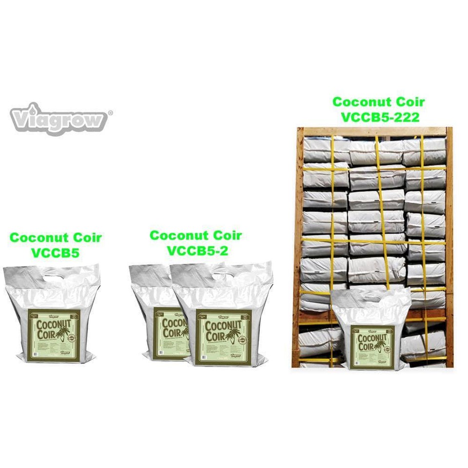 Viagrow Organic Brick Soilless Media Coco Coir, OMRI Coconut Coir, 11 ...