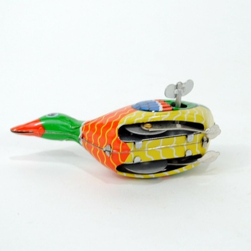 WIND UP DUCK Tin Toy Moving Bird Vintage Style NEW IN BOX Retro Style ...