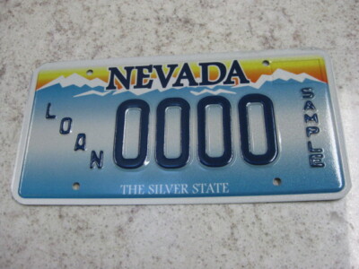 Nevada Loan Sample License Plate | eBay