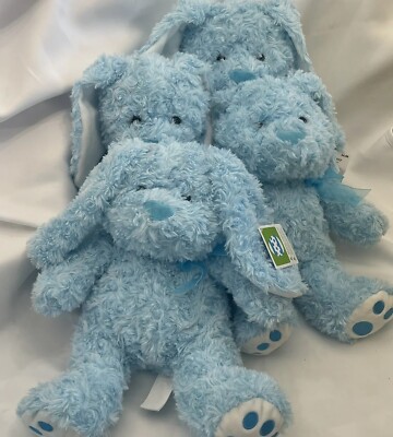 Hug Fun Plush SWIRL BLUE BUNNY 14” NWT Stuffed Animal Rabbit LOT OF 4 ...