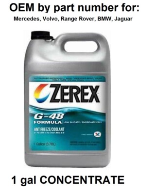 OEM Valvoline Zerex G-48 Coolant Antifreeze (Blue) CONCENTRATE; bmw ...