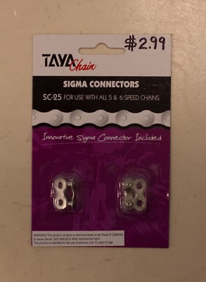 Taya Chain Sigma Connectors SC-25 For Use With 5 & 6 Speed Chains *NOS ...