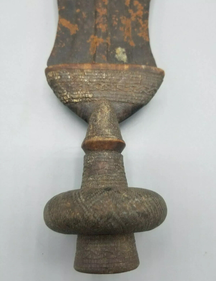 KUBA IKUL IRON LEAF KNIFE DR CONGO AFRICAN TRIBAL WEAPON Sword Blade ...