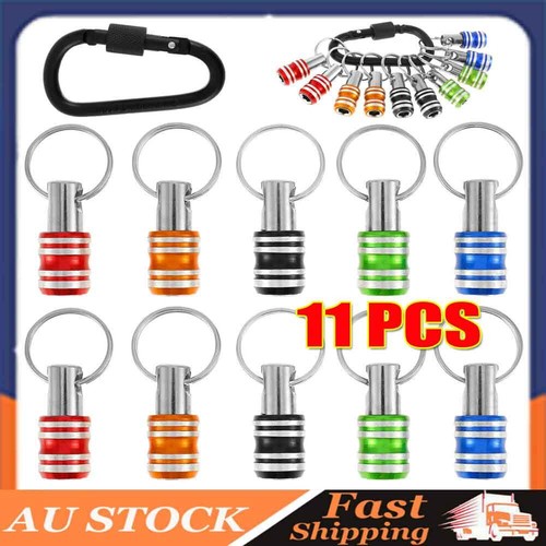 11PCS Hex Shank Screwdriver Bit Holder Extension Bar Keychain Driver ...