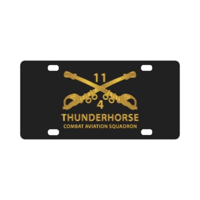 License Plate-Cbt Avn Squadron - 4th Squadron, 11th ACR - Branch w Txt ...