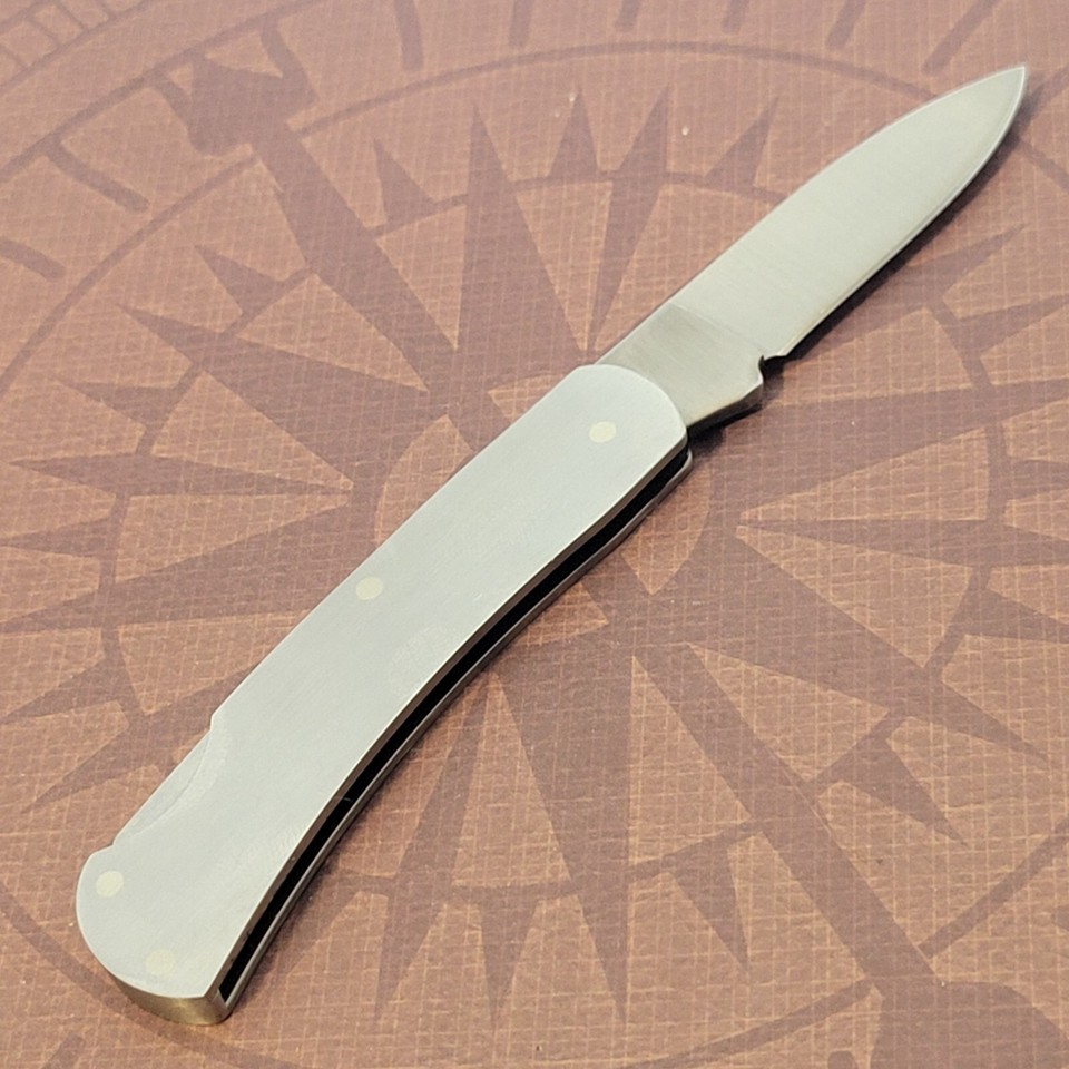 Hard Hat Knife Made In USA 3.13" Closed Lockback Stainless Steel Handle ...