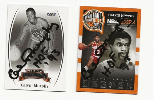 CALVIN MURPHY HOUSTON/HOF 2 KARTEN SIGNIERTES SET | eBay.de