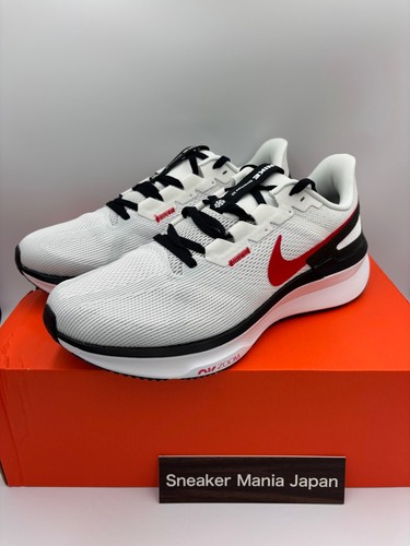 Nike Air Zoom Structure 25 "White/Black/Fire Red" DJ7883-106 New [US 6. ...