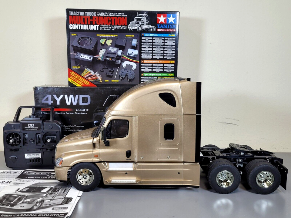 Tamiya 1/14 XB Cascadia Freightliner Truck +MFC-01 Sound LED Unit ...