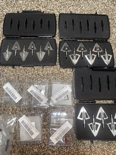 18 Iron Will Single Bevel Right 125 Grain Broadheads And Extras ...
