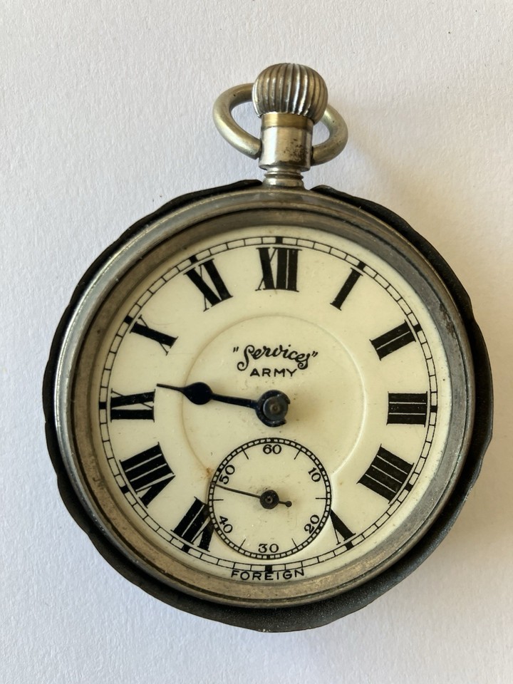 Lot Of 2 Pocket Watches Services Army Pocket Watch & Timex Gold Parts ...
