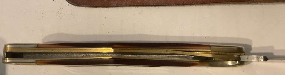 Vintage SCHRADE U.S.A. 1250T OLD TIMER FOLDING KNIFE w LEATHER SHEATH ...