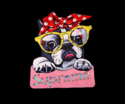 Luxury Frenchie Embroidered Patch ~ 9.2" x 11.4" | eBay