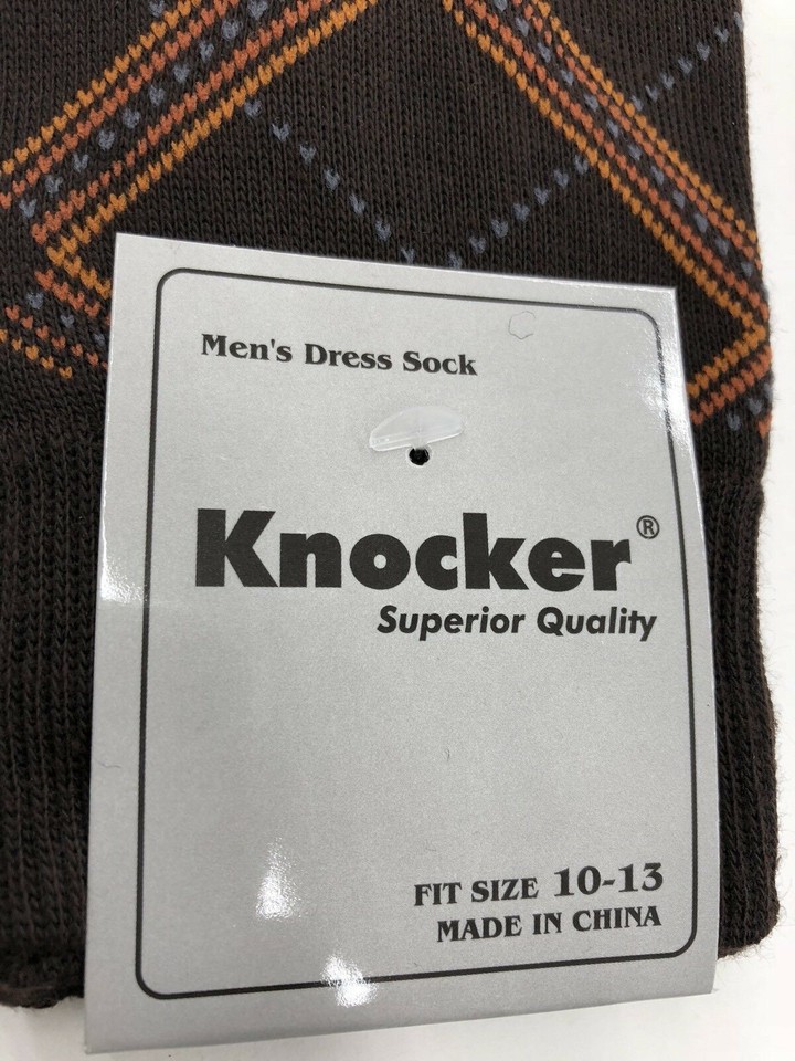 Knocker 6 12 PAIRS MENS NEW Pattern #9915 Ast DRESS SOCKS 10-13 MULTI ...