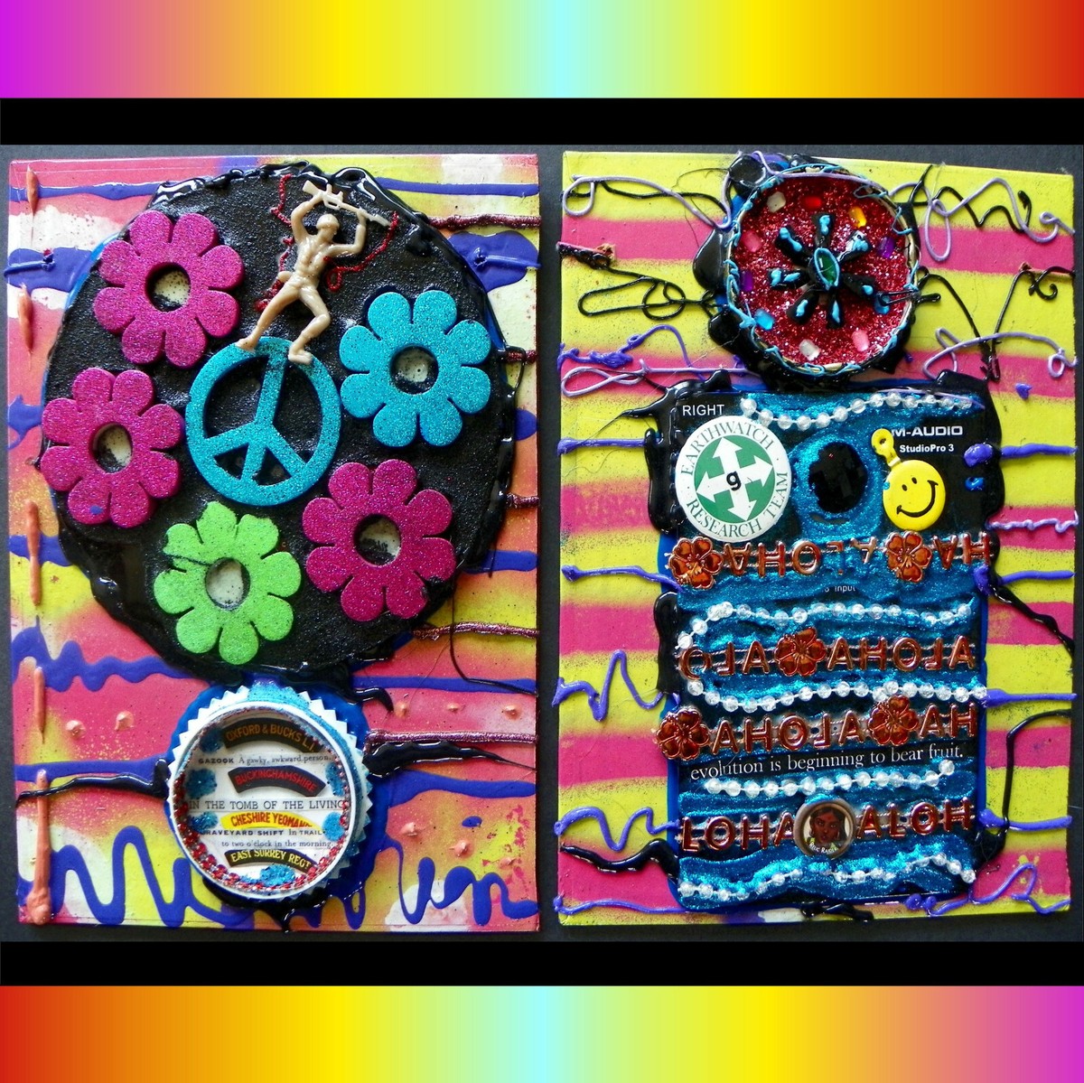 Peace And Love Collage Peace & Love Holiday Cards | Paper Culture