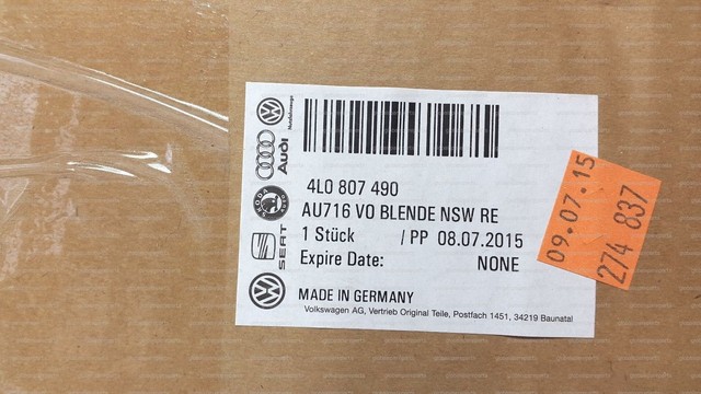 Audi Q7 2007-2009 Bumper Fog Light Trim Cover Right Genuine 4l0807490 ...