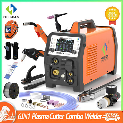 6IN1 Alu MIG Welder Set ,220V CUT/HF TIG/Gas Gasless MIG/MMA/Spot MIG ...