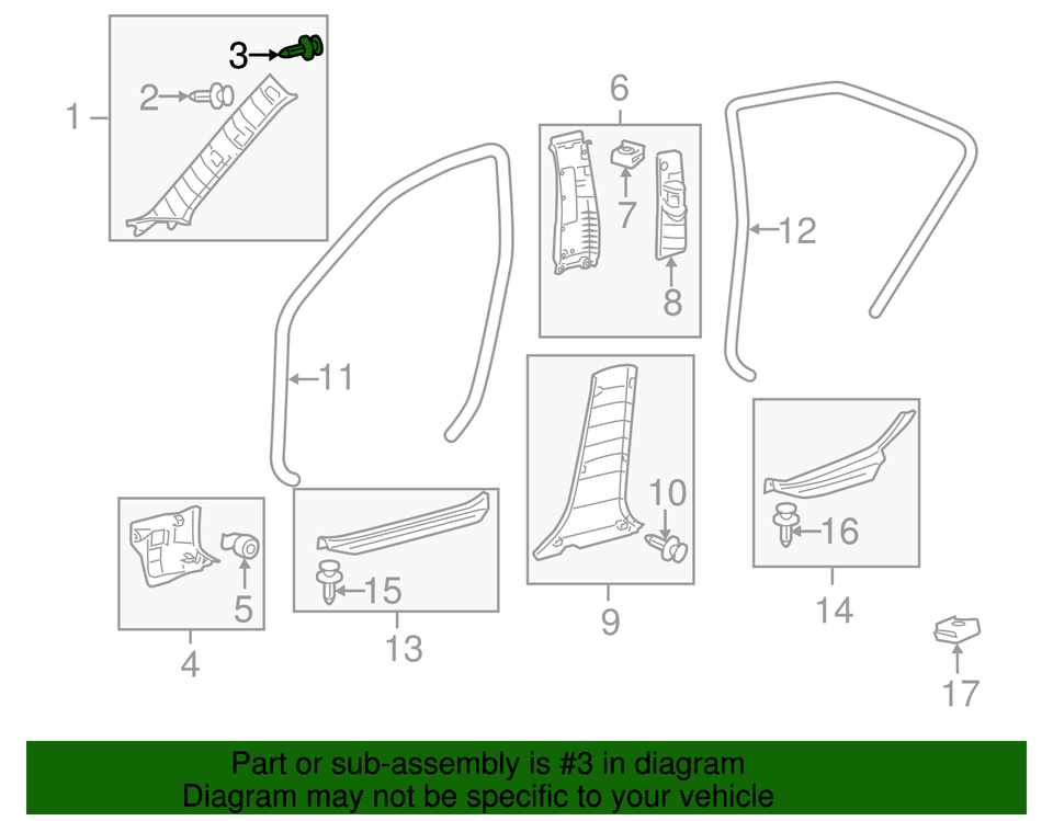 Genuine Toyota Windshield Pillar Trim Clip 62217-06010 | eBay
