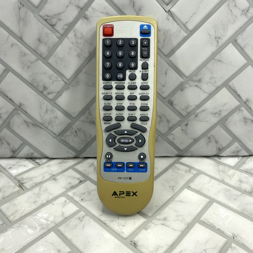 Apex Digital RM-1225 DVD Player Remote Control Clean Tested & Works SEE ...