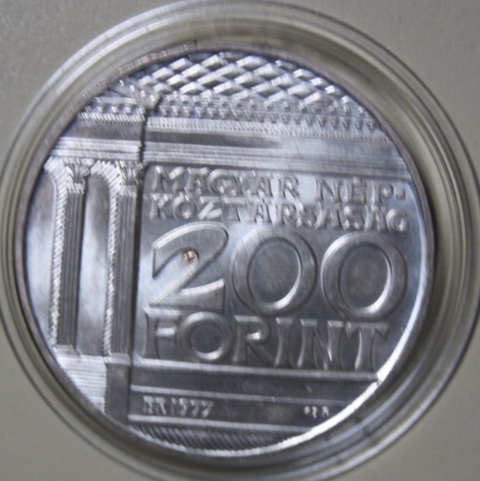 Ungarn 200 Forint 1977 Silber KM#613 St-BU #F6074 175 Jahre ...