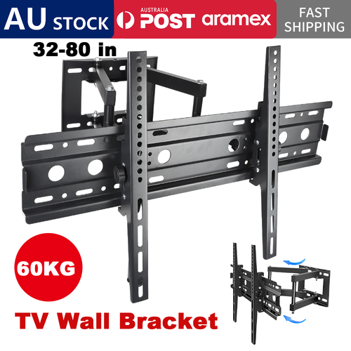 Full Motion TV Wall Mount Bracket Swivel LED LCD 32 40 43 50 55 60 65 ...