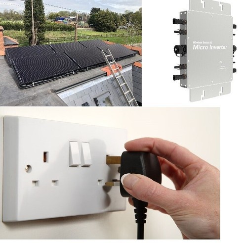1000w 1Kw 240v Home DIY Plug-In Solar Grid Kit Ground Garden / Patio ...